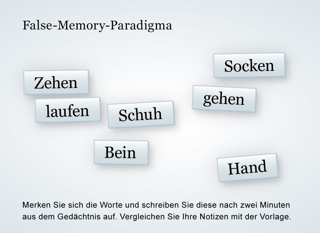 Mediathek - Bild | False-Memory-Test